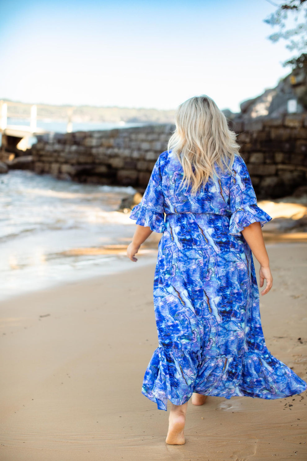 Nicole Tie Front Maxi Dress in Abalone Shell | Dani Marie Australia ABN ...