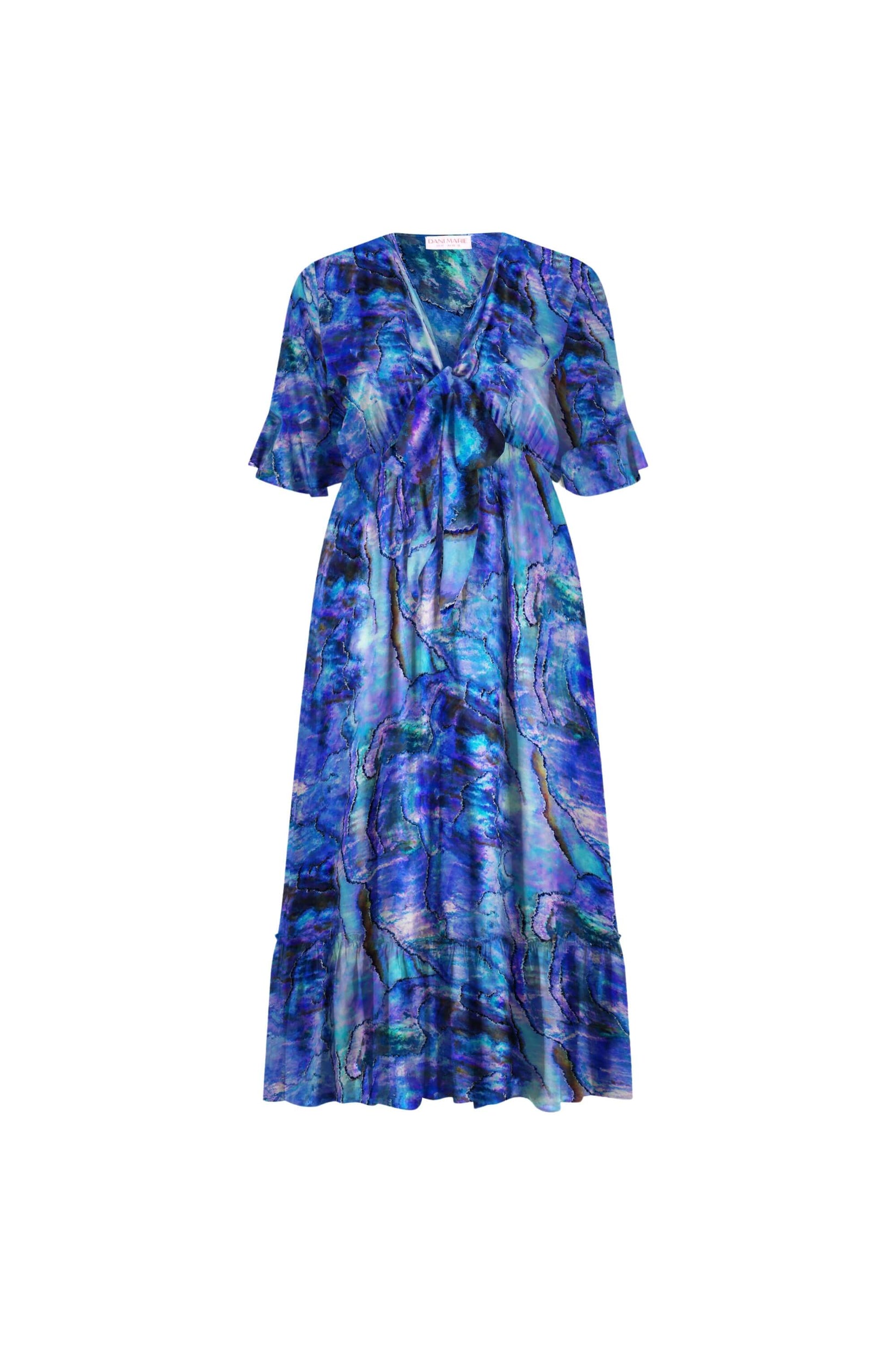 Nicole Tie Front Maxi Dress in Abalone Shell | Dani Marie Australia ABN ...