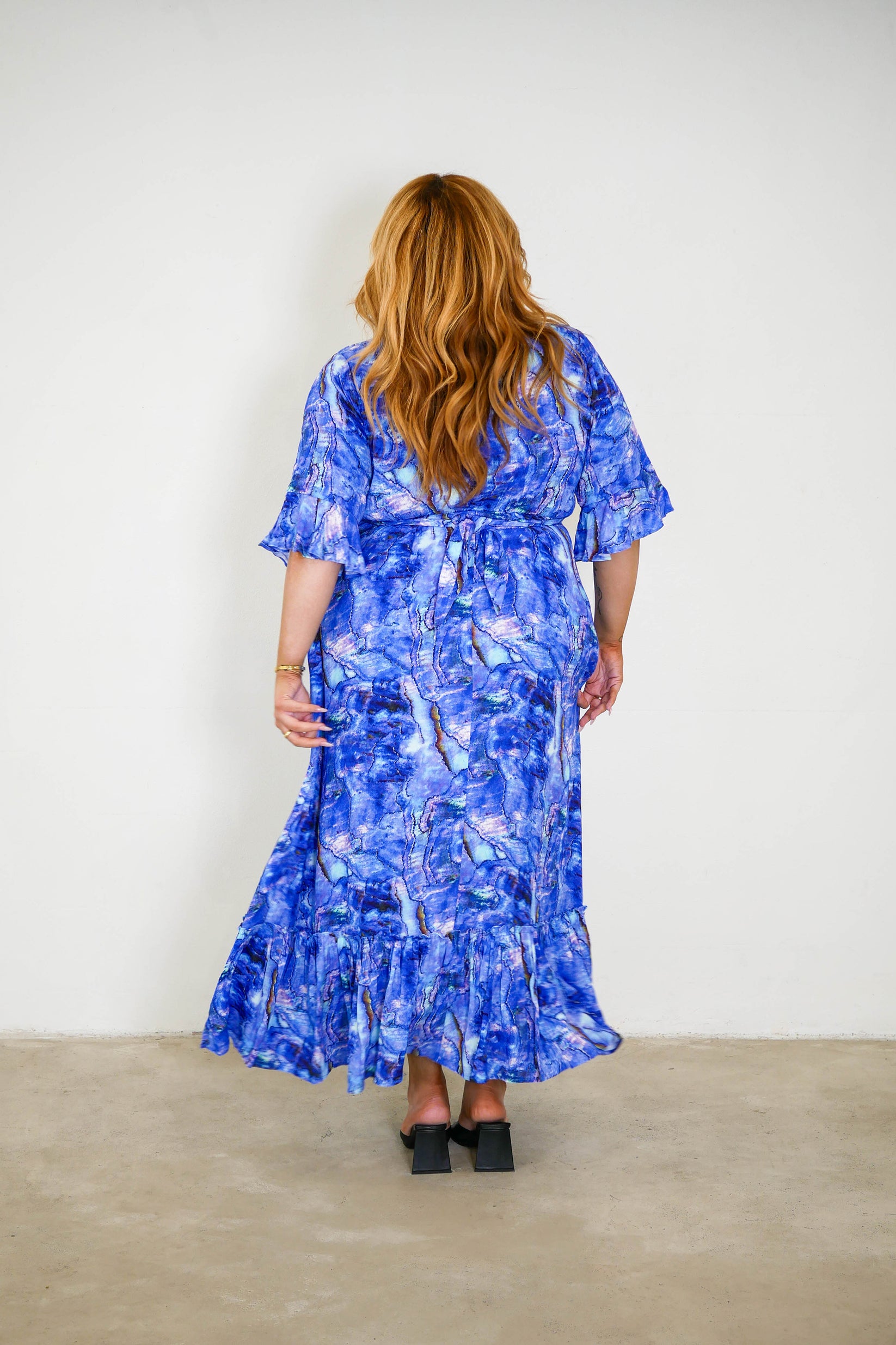 Nicole Tie Front Maxi Dress in Abalone Shell | Dani Marie AU